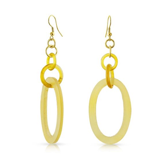 Bling Jewelry | Jewelry | Gemstone Buffalo Horn Interlock Oval Dangle ...